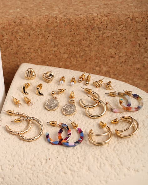 Buy Gold Earrings for Women by Shein Online | sheinindia.in