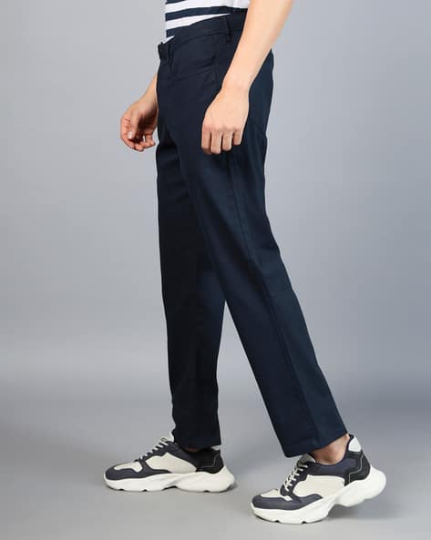 Buy Navy Blue Trousers & Pants for Men by Shein Online | sheinindia.in