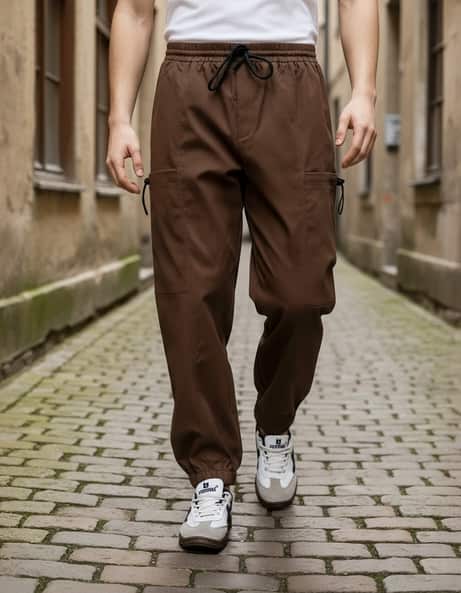 Buy Dark Brown Track Pants for Men by Shein Online | sheinindia.in