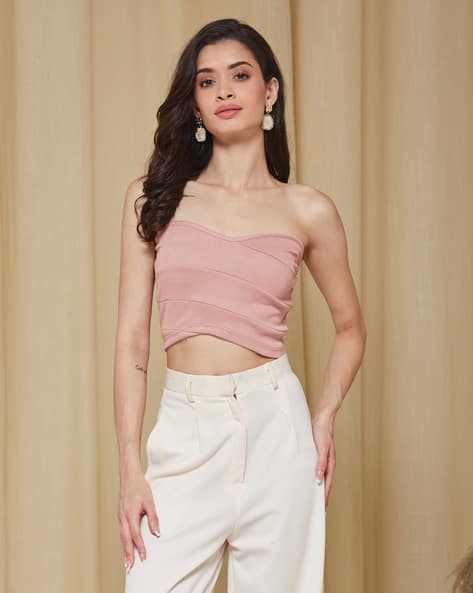 Buy Peach Tops for Women by Shein Online | sheinindia.in