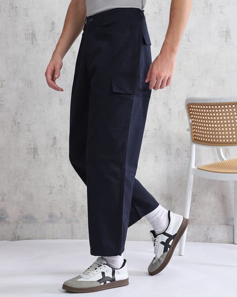 Buy Navy Trousers & Pants for Men by Shein Online | sheinindia.in