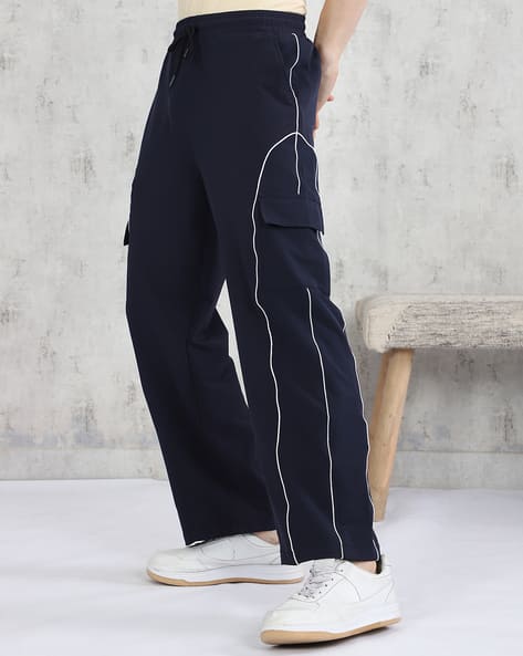 Buy Navy Track Pants for Men by Shein Online | sheinindia.in