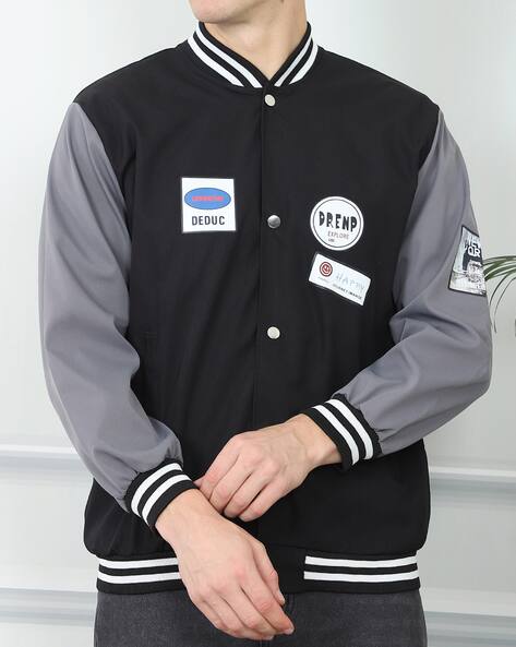 Buy Grey Black Jackets & Coats for Men by Shein Online | sheinindia.in