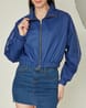 Buy Indigo Blue Jackets & Coats for Women by Shein Online | Ajio.com