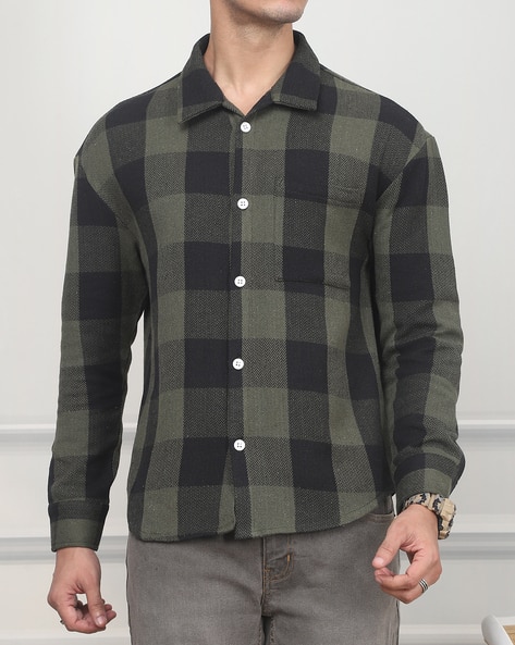 Buy Green Mix Shirts for Men by Shein Online | sheinindia.in