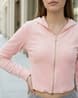 Buy Light Pink Sweatshirt & Hoodies for Women by Shein Online | Ajio.com