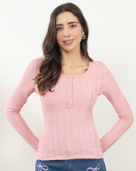 Buy Peach Tops for Women by Shein Online | sheinindia.in